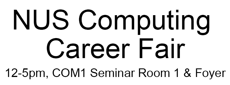 NUS Computing Career Fair 31 Jan 2018